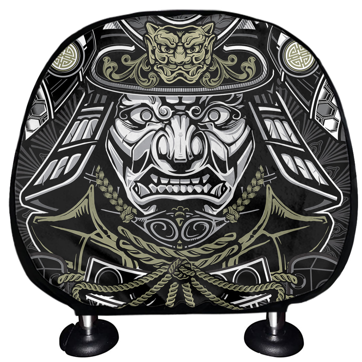 Japanese Samurai Warrior Print Car Headrest Covers – GearFrost