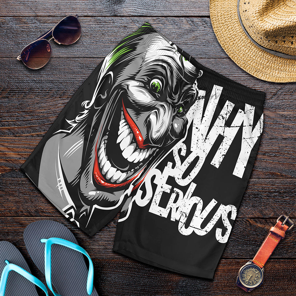 Laughing Joker Why So Serious Print Men's Shorts – GearFrost