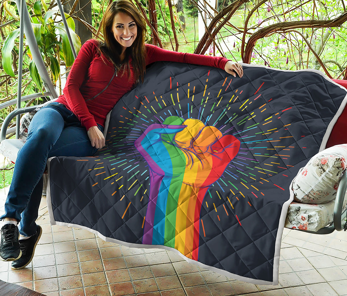 LGBT Pride Rainbow Hand Print Quilt – GearFrost