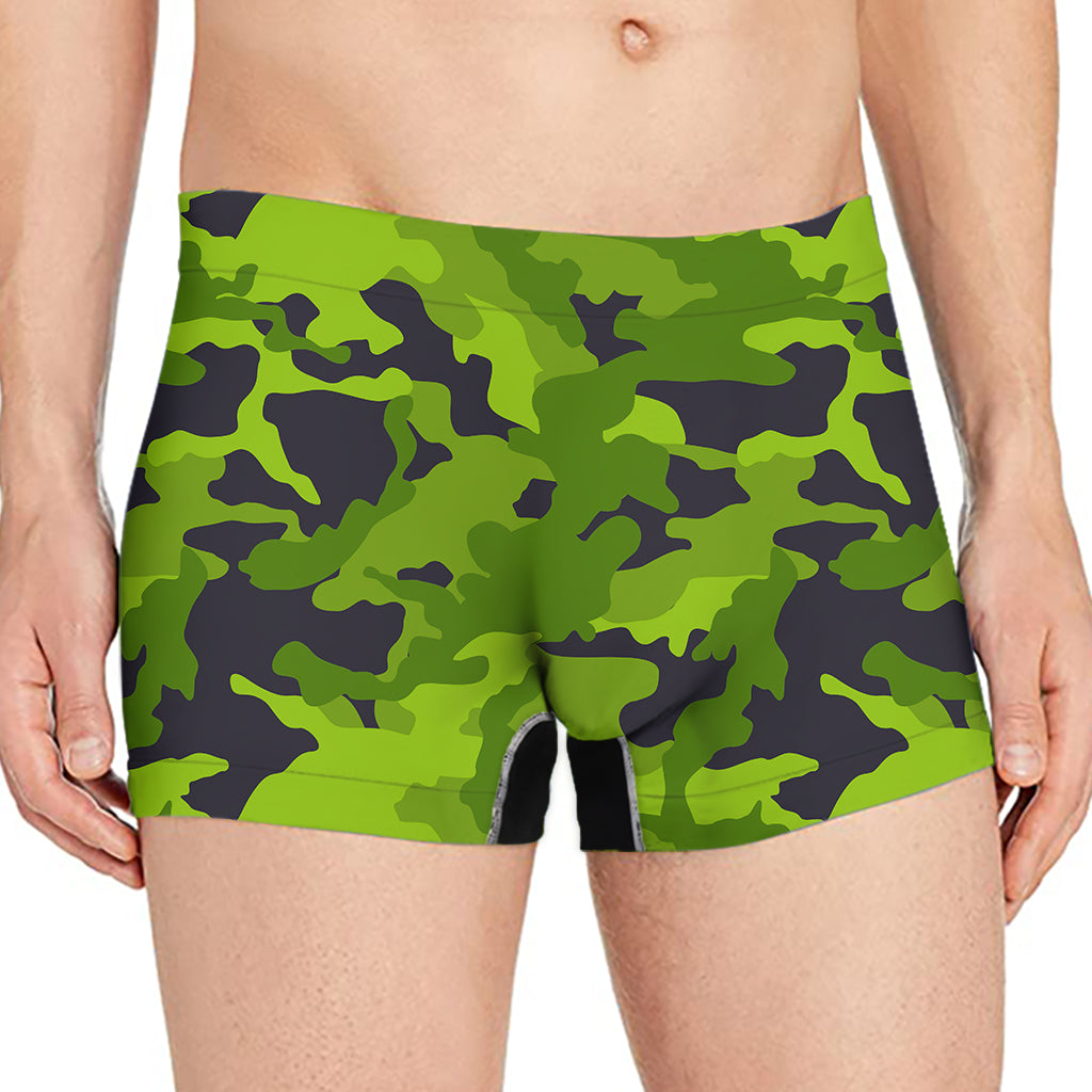 Lime Green Camouflage Print Men's Boxer Briefs – GearFrost