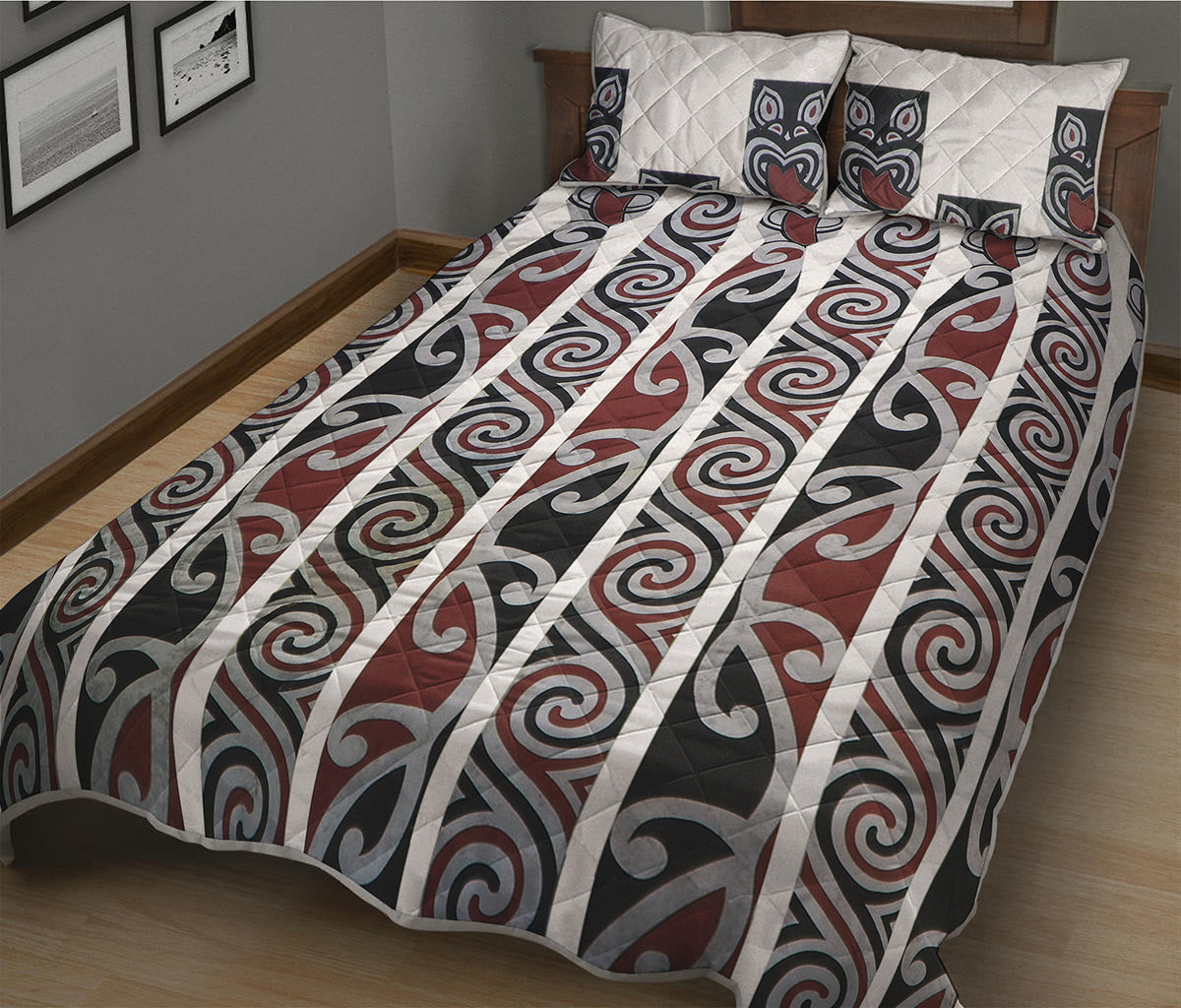 Maori Fence Print Quilt Bed Set – GearFrost