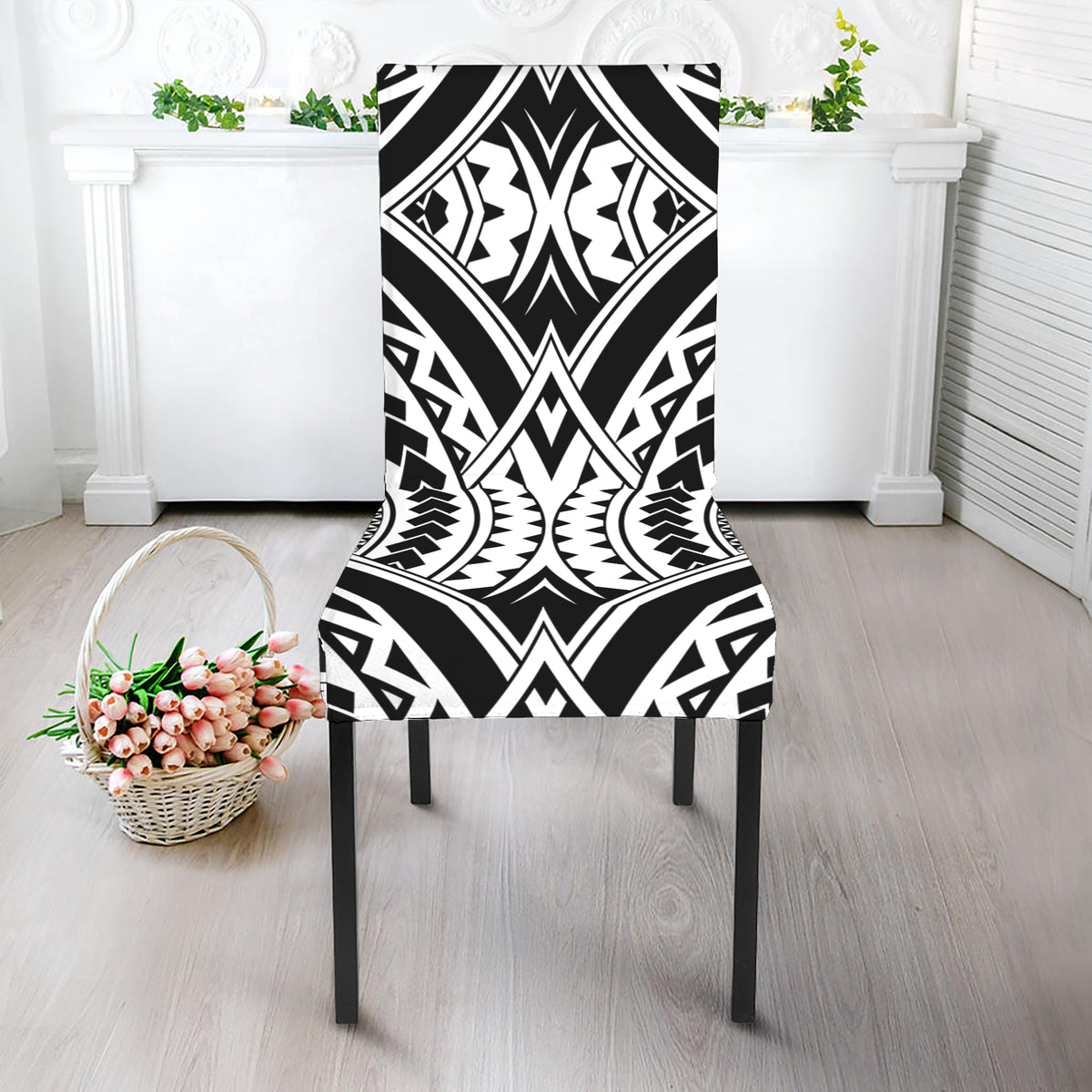 Maori Tribal Polynesian Tattoo Print Dining Chair Slipcover – GearFrost