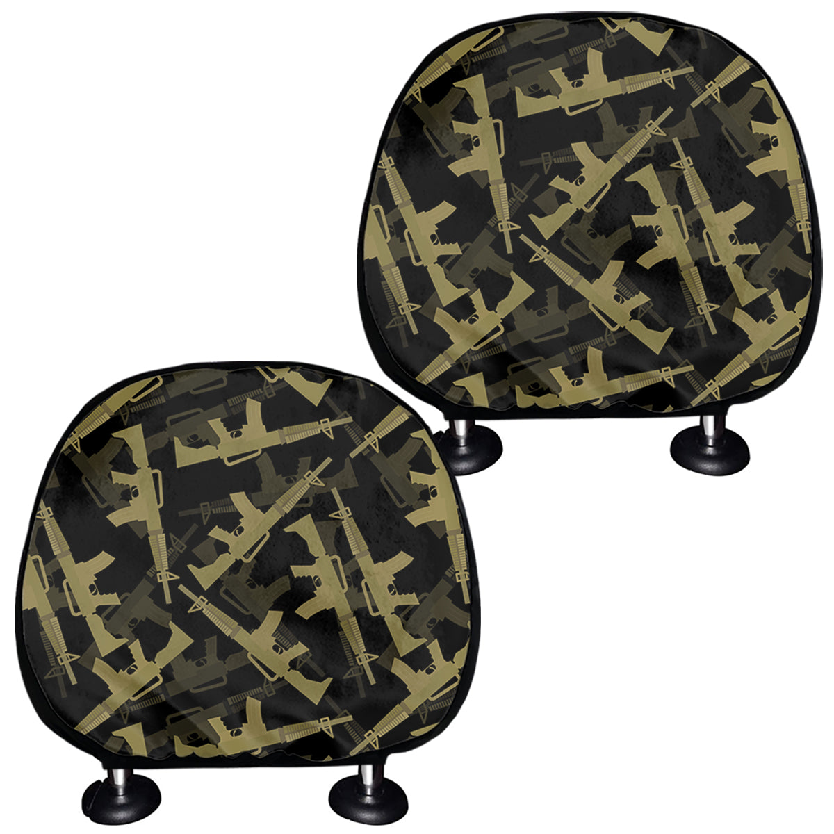 Military Guns Pattern Print Car Headrest Covers – GearFrost