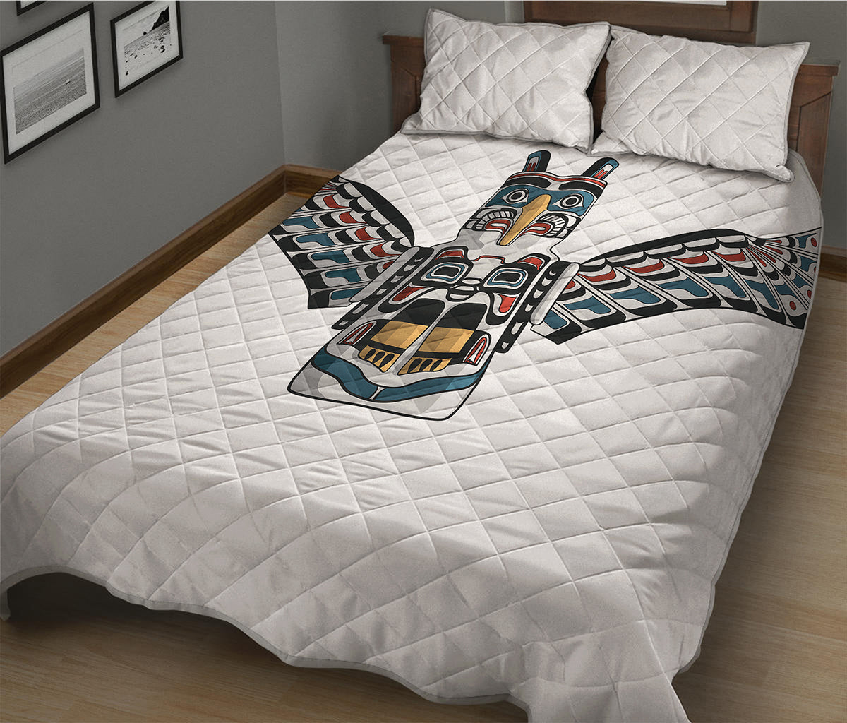 Native American Eagle Totem Print Quilt Bed Set – GearFrost