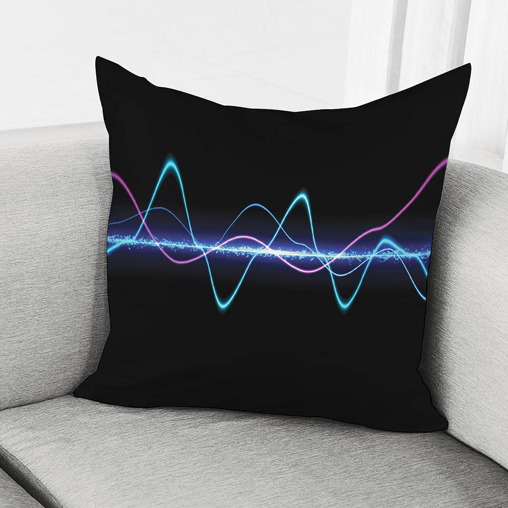 Pink And Teal Sound Wave Print Pillow Cover – GearFrost