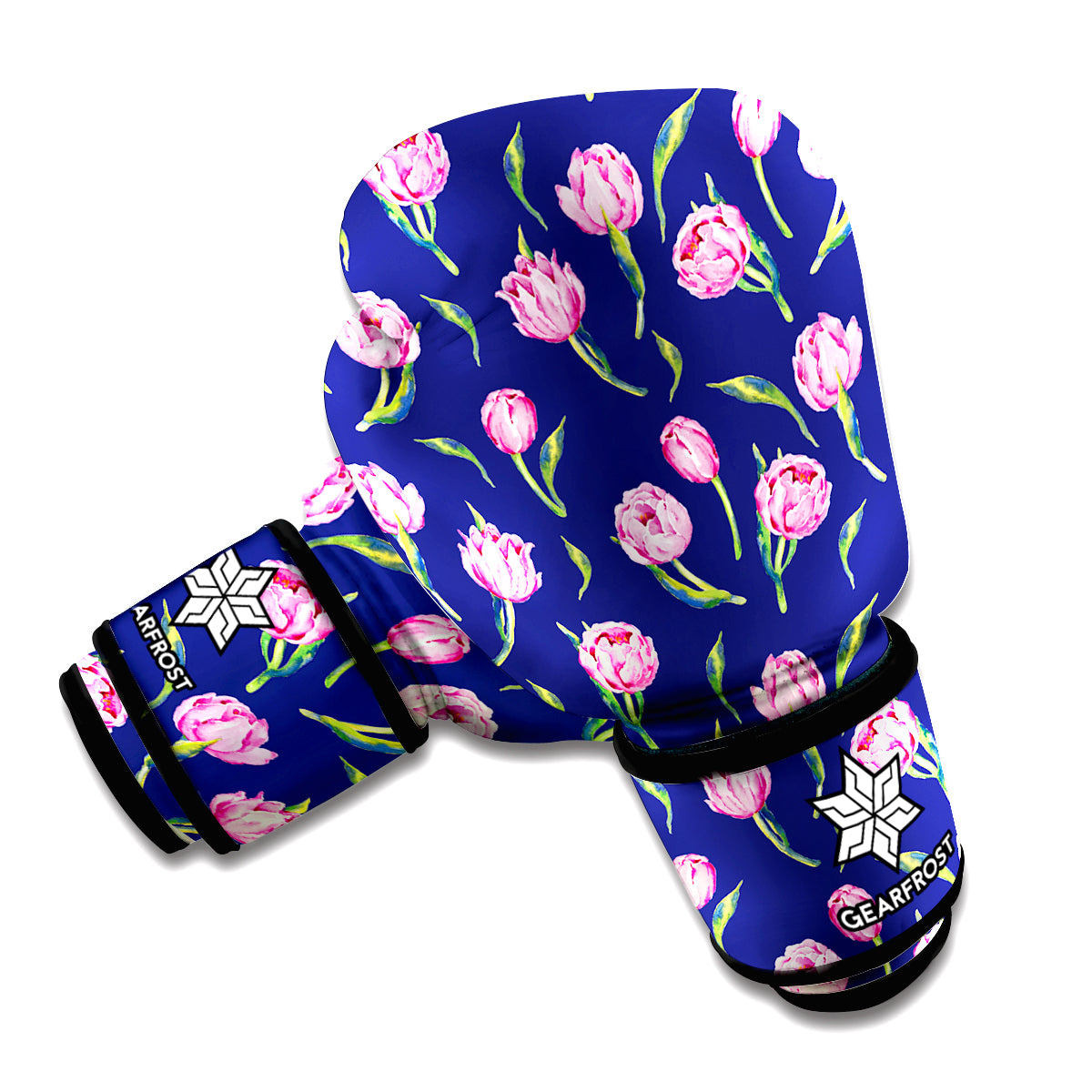 Pink Watercolor Tulip Flower Print Boxing Gloves – GearFrost