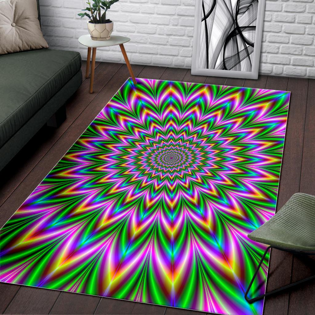 Psychedelic Radiant Optical Illusion Floor Mat – GearFrost
