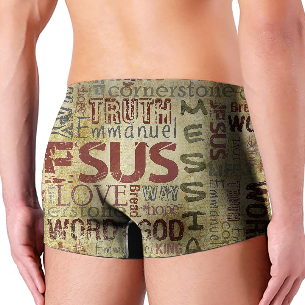 Religious Word Of God Print Men's Boxer Briefs – GearFrost