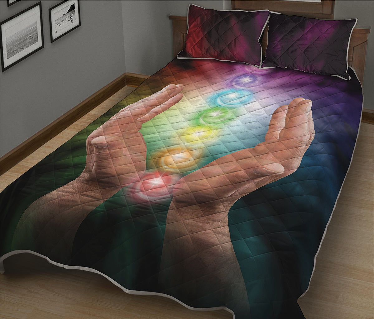 Seven Chakras Energy Print Quilt Bed Set – GearFrost