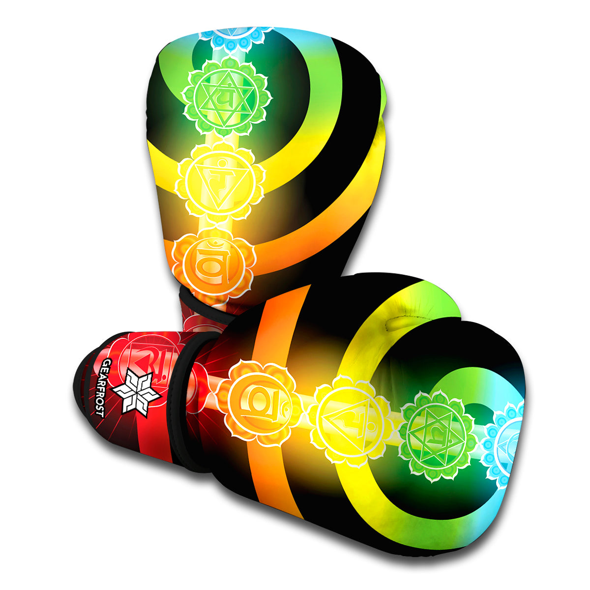 Seven Chakras Rainbow Of Life Print Boxing Gloves – GearFrost