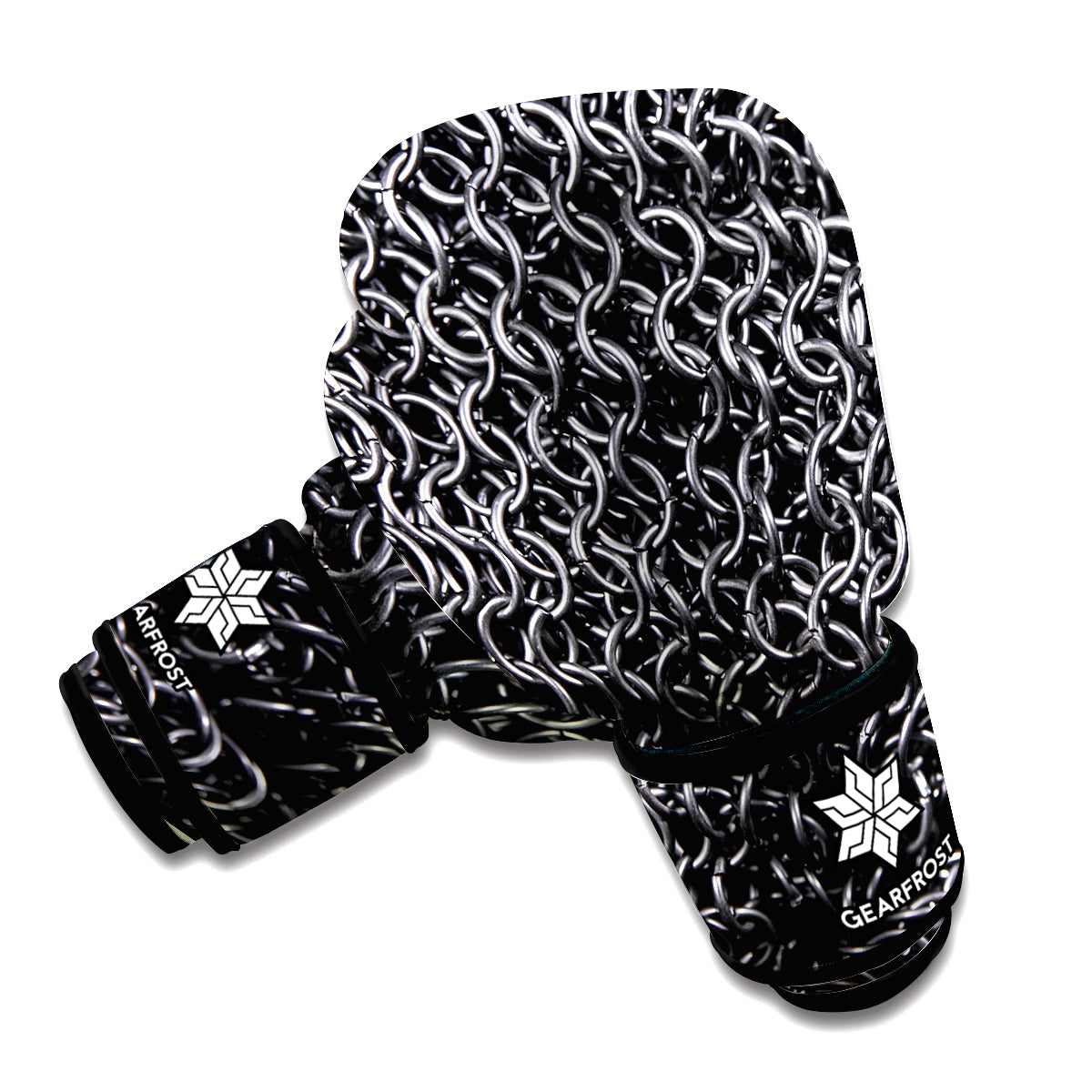 Silver Chainmail Print Boxing Gloves – GearFrost