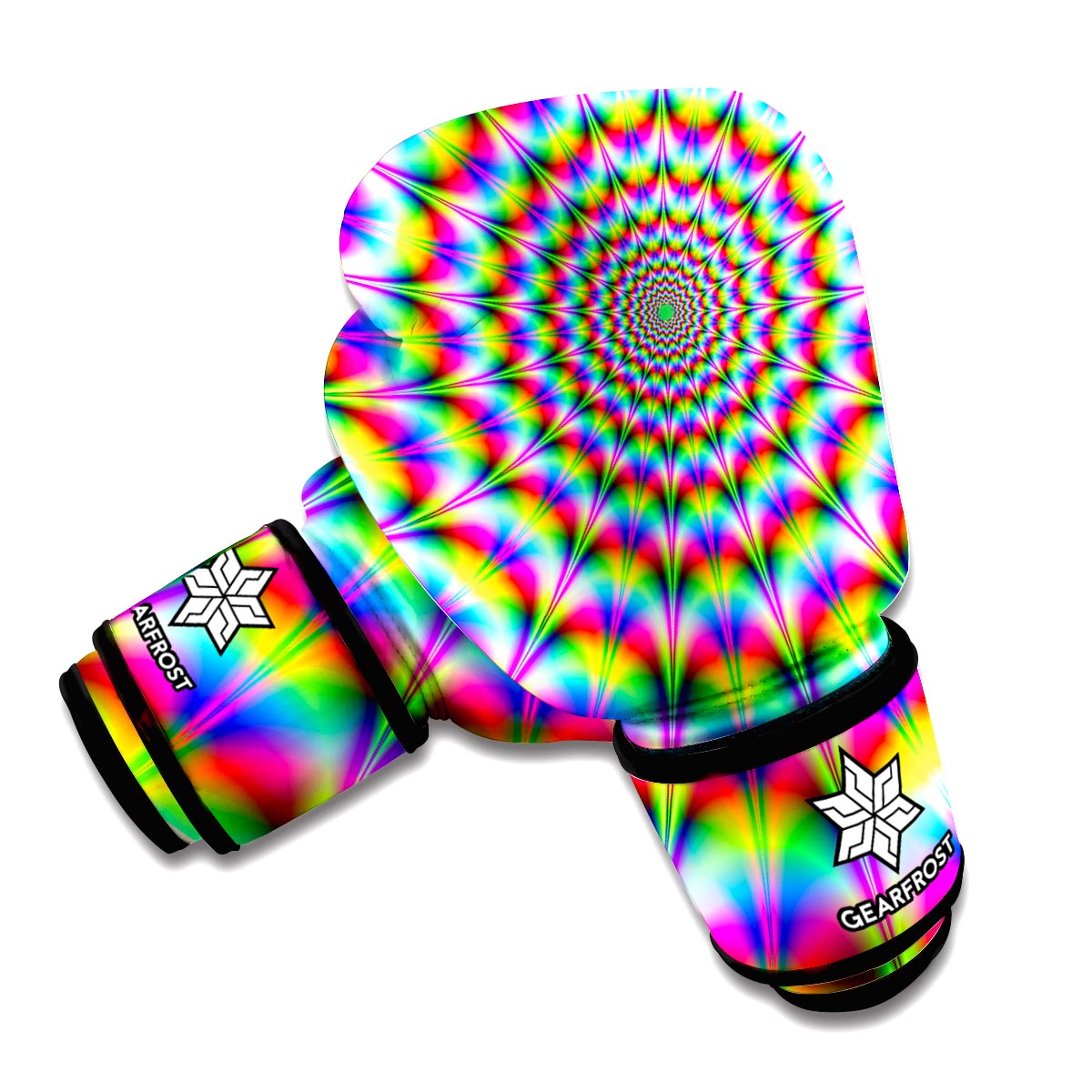 Spiky Psychedelic Optical Illusion Boxing Gloves – GearFrost