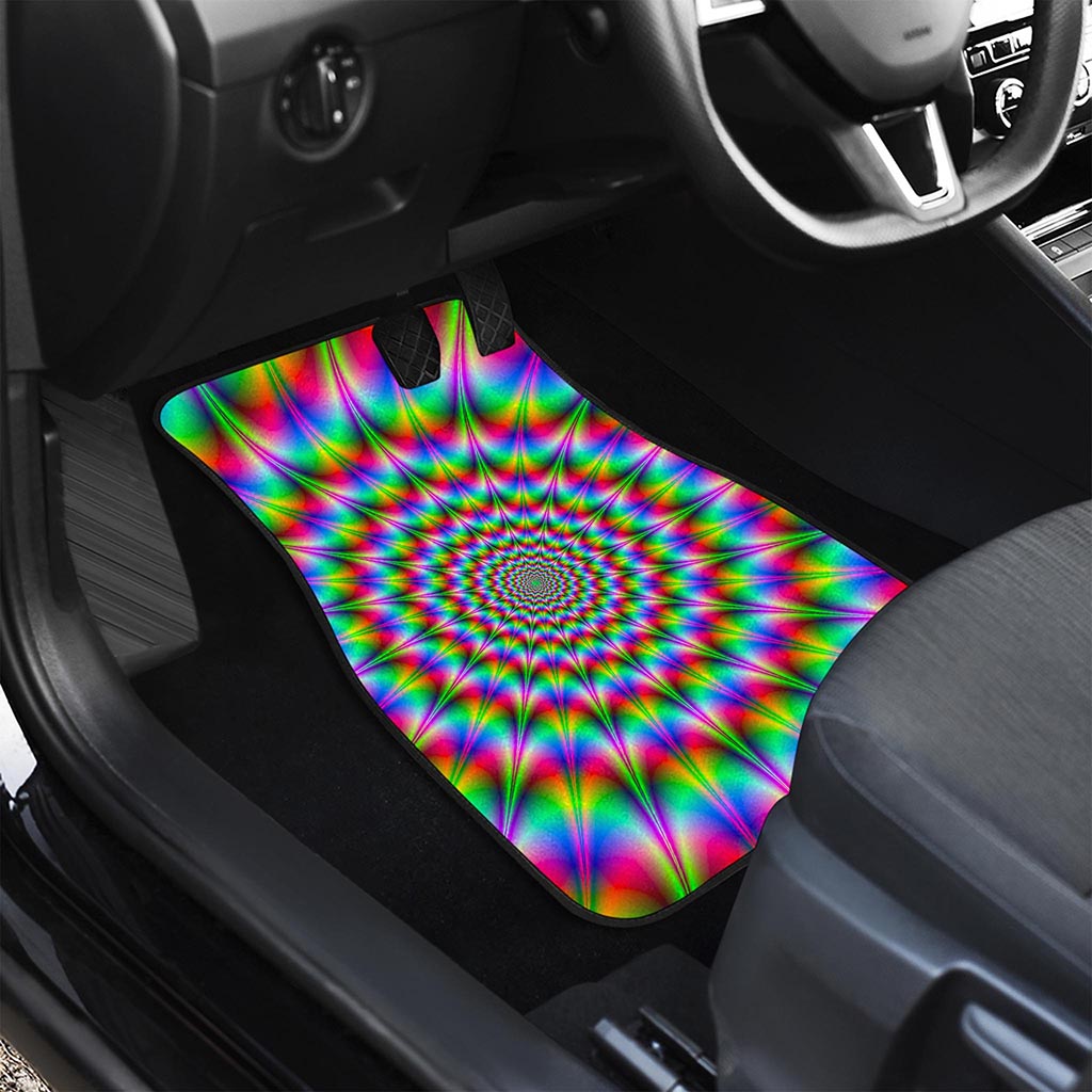 Spiky Psychedelic Optical Illusion Front Car Floor Mats – GearFrost
