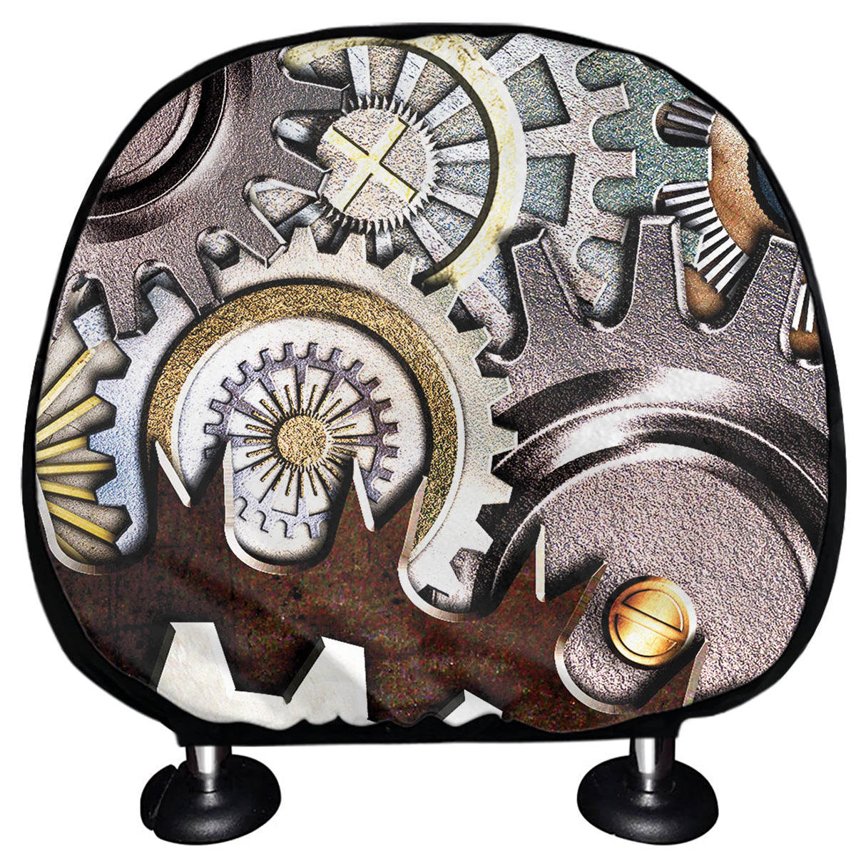 Steampunk Gears And Cogs Print Car Headrest Covers – GearFrost