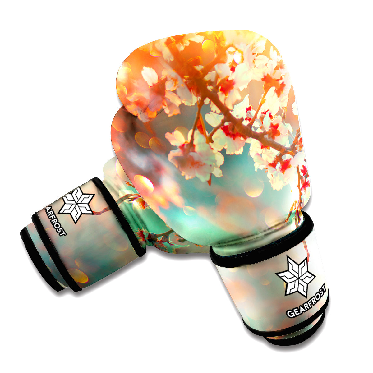 Sunrise Japanese Cherry Blossom Print Boxing Gloves – GearFrost