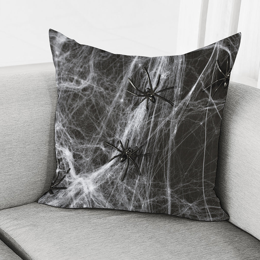 Toy Spiders And Cobweb Print Pillow Cover – GearFrost