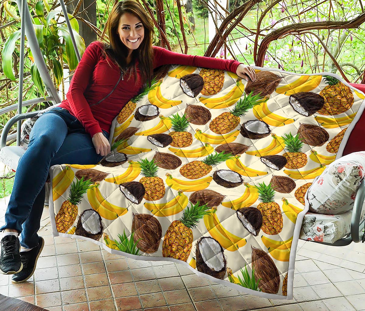 Tropical Fruits Pattern Print Quilt – GearFrost