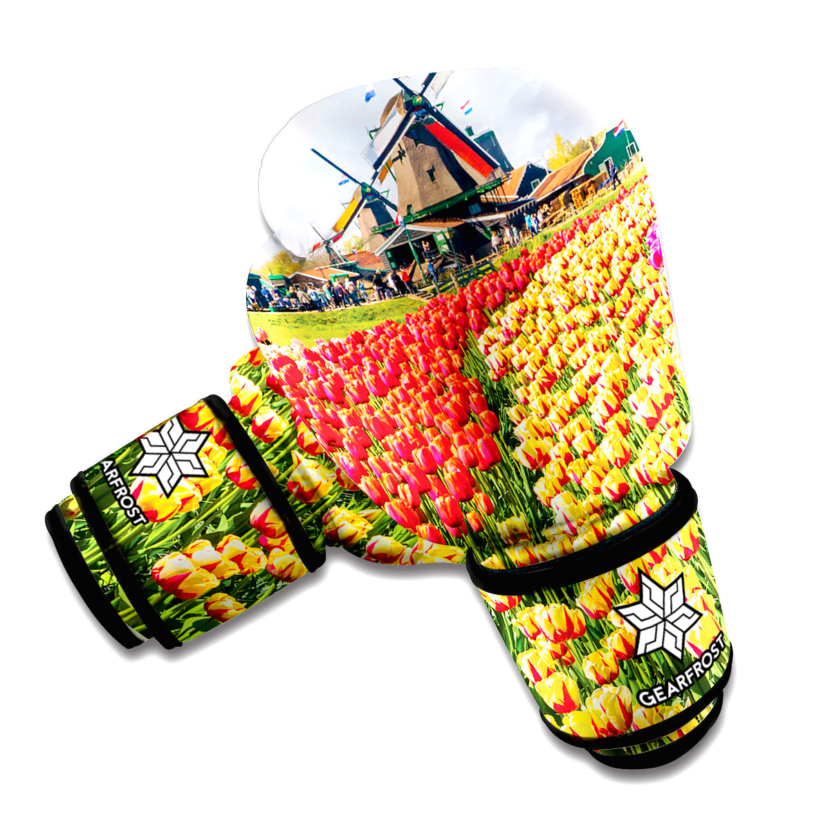 Tulip Field Print Boxing Gloves – GearFrost