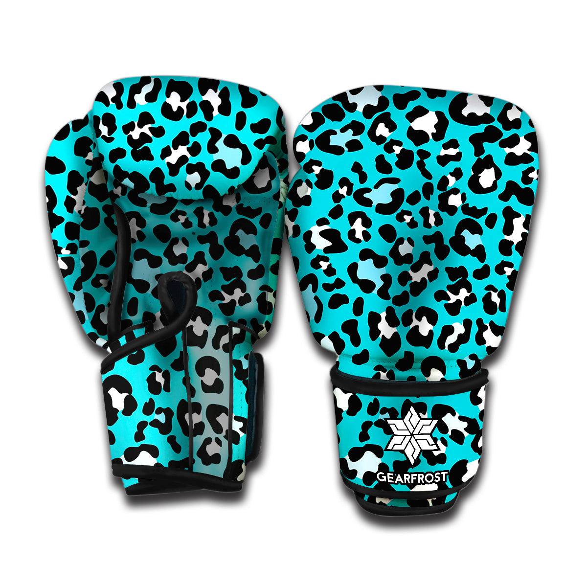Turquoise Leopard Print Boxing Gloves – GearFrost