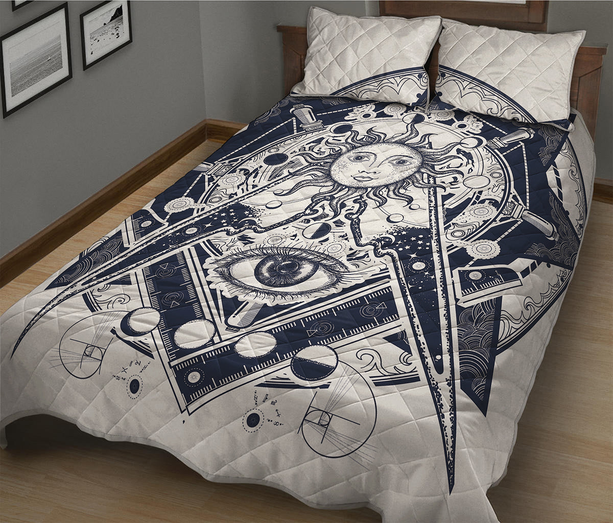 Vintage Masonic Freemasonry Print Quilt Bed Set – GearFrost
