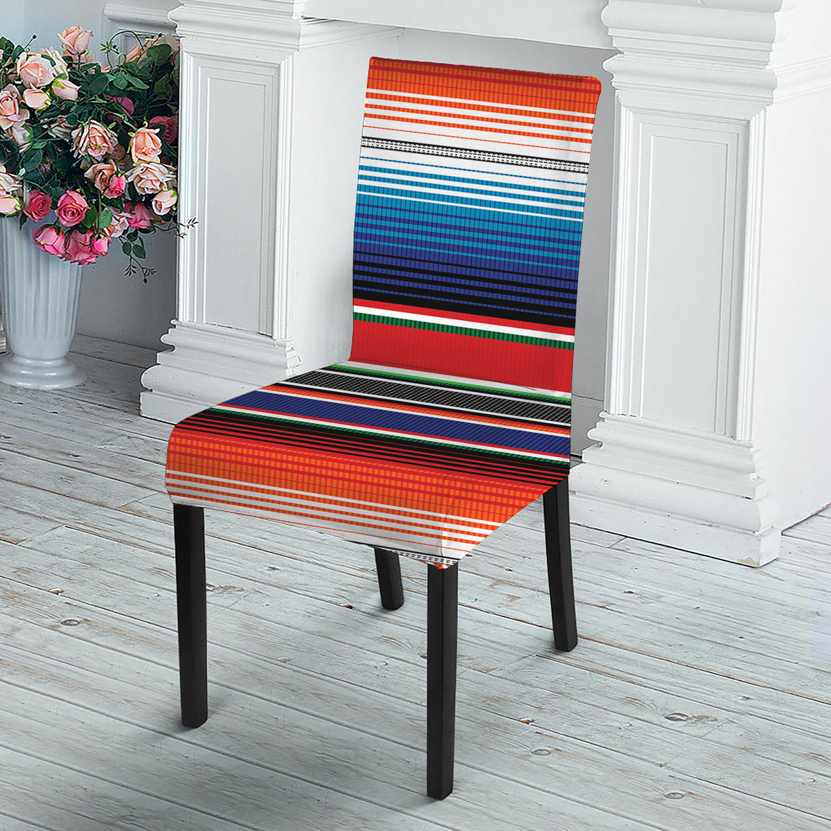 Vintage Mexican Serape Pattern Print Dining Chair Slipcover – GearFrost