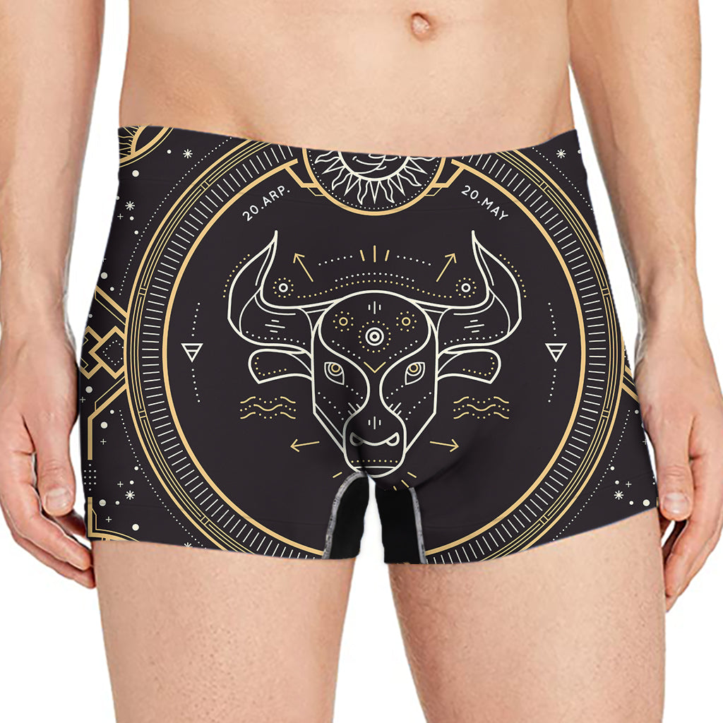 Vintage Taurus Zodiac Sign Print Men's Boxer Briefs – GearFrost