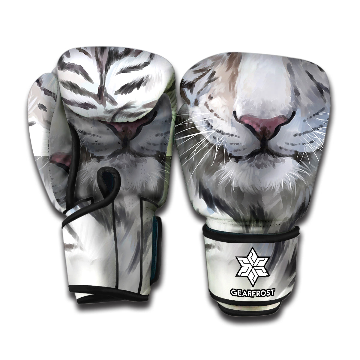 Watercolor White Bengal Tiger Print Boxing Gloves – GearFrost