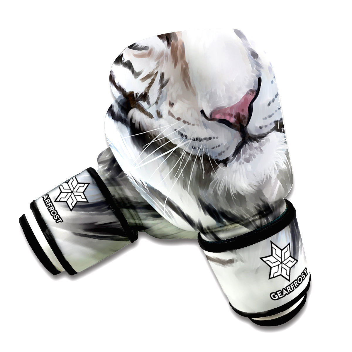 Watercolor White Bengal Tiger Print Boxing Gloves – GearFrost