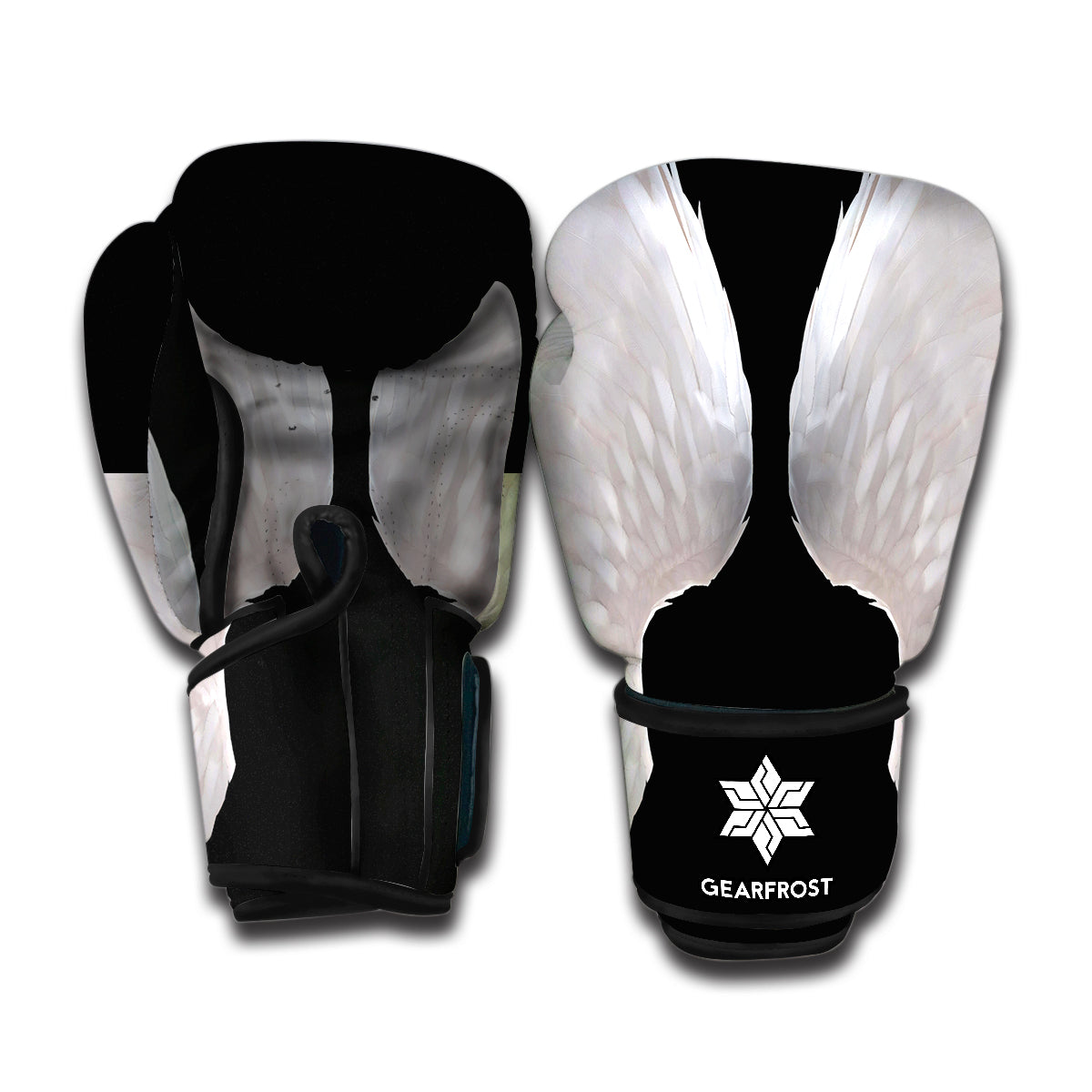 White Angel Wings Print Boxing Gloves – GearFrost