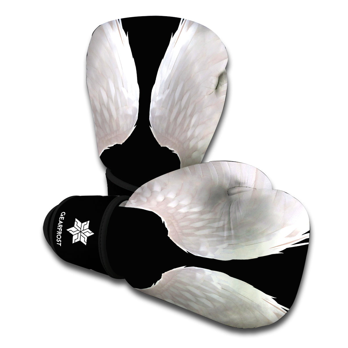 White Angel Wings Print Boxing Gloves – GearFrost