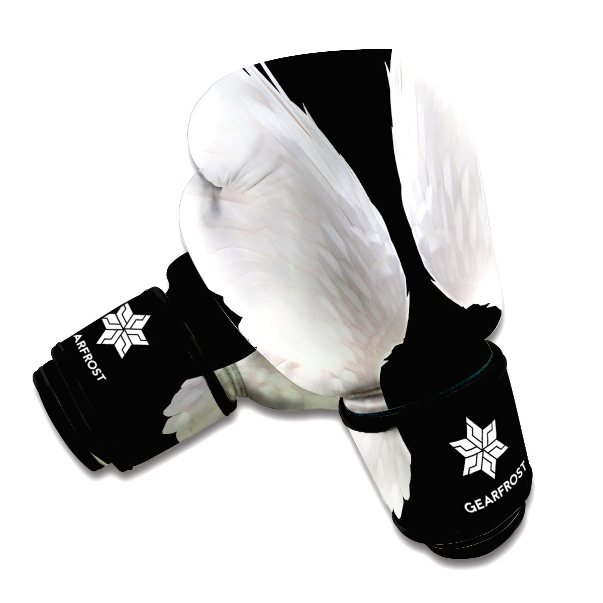 White Angel Wings Print Boxing Gloves – GearFrost