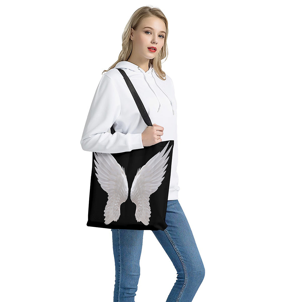 White Angel Wings Print Tote Bag – GearFrost