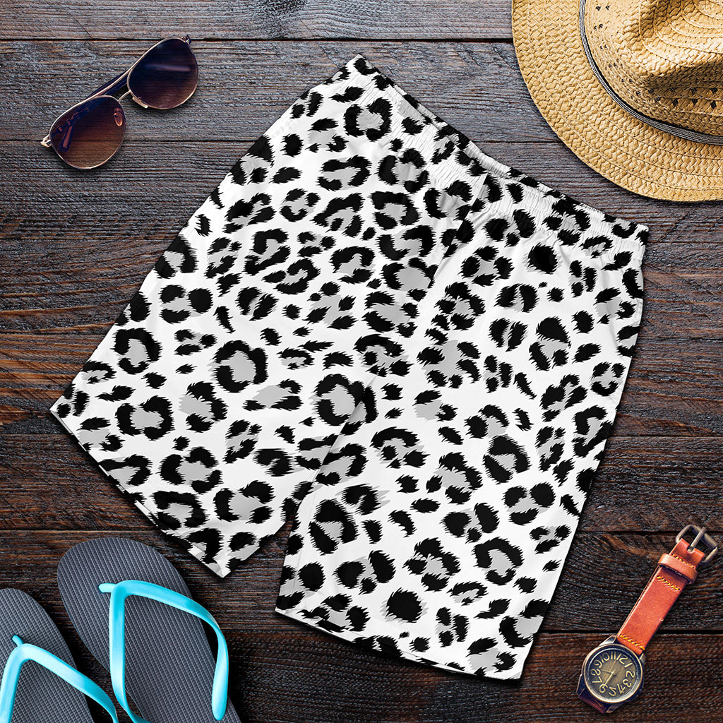 White Leopard Print Men's Shorts – GearFrost
