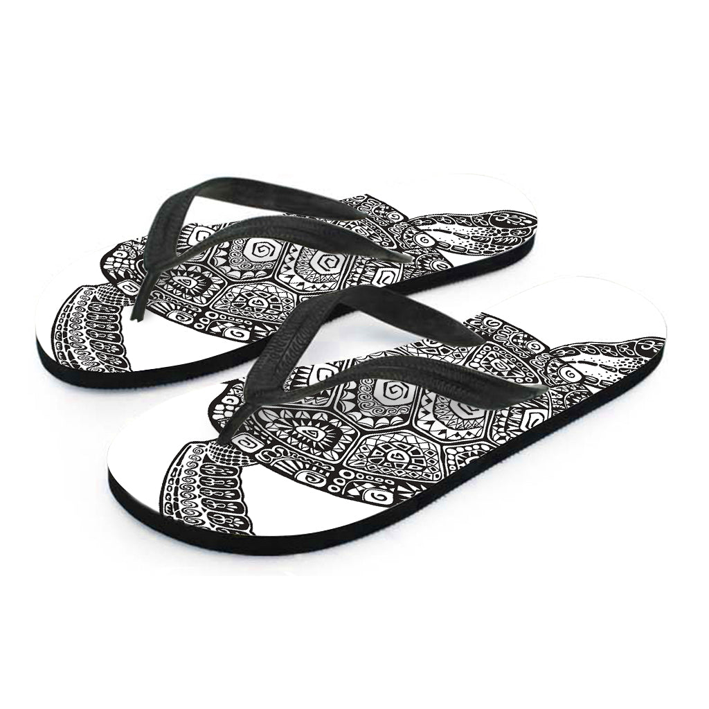 Zentangle Sea Turtle Print Flip Flops – GearFrost