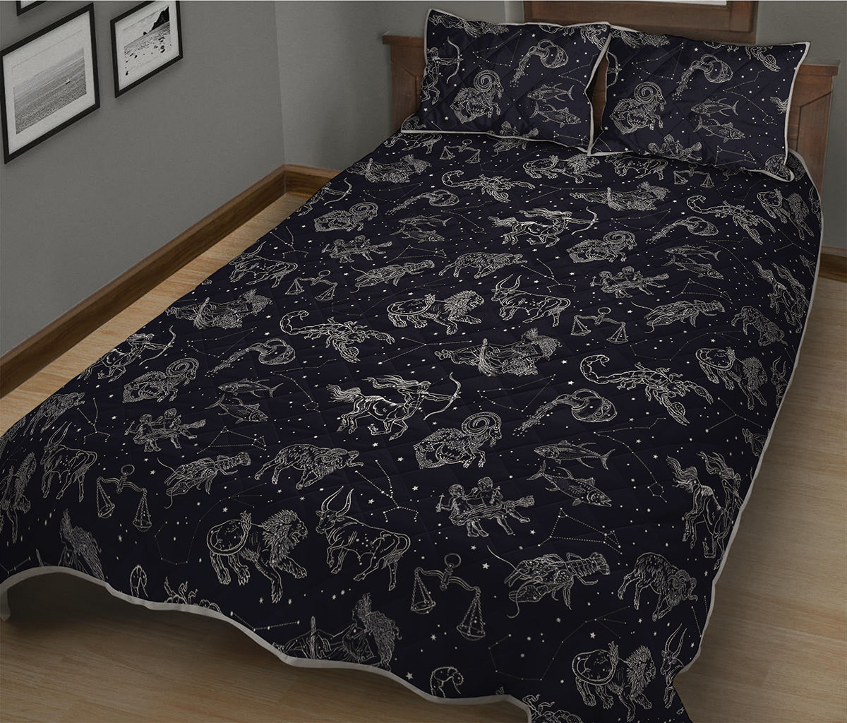 Zodiac Constellation Pattern Print Quilt Bed Set – GearFrost
